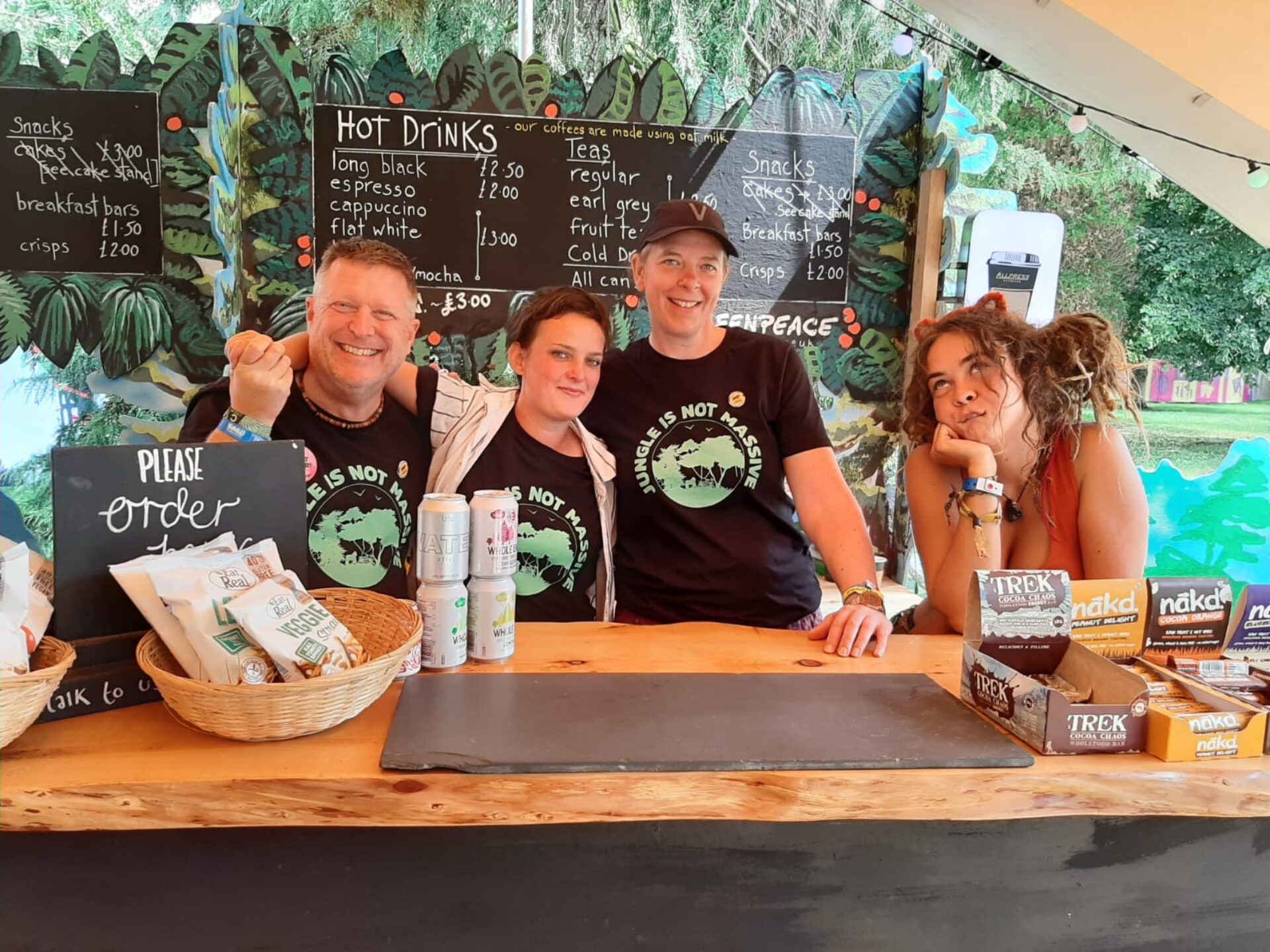 Volunteer at a festival with Greenpeace